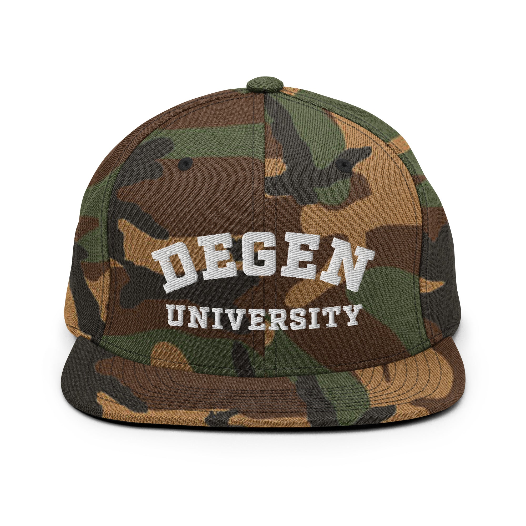 Degen University - Snapback Hat (White Logo) – SGPN